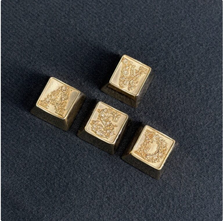 Crafted Elegance Premium Pure Silver Keycaps for the Discerning Typist